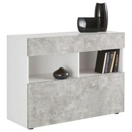 Sideboard OTTO HOME "Sorano", wei&szlig; (wei&szlig; matt, beton, optik), Sideboards, Sideboard, Breite 111 cm