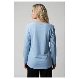 alife and kickin Langarmshirt ALIFE & KICKIN "Damen GaiaAK A Langarmshirt, Shirt", Damen, Gr. S, irongate, fjord, 100% Baumwolle (Bio), Shirts Langarmshirt, leichtes Jersey-Oberteil aus Bio-Baumwolle mit Raglan-Schnitt