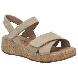 Sandale Josef Seibel "Evita 03, creme", Damen, Gr. 37, beige (creme), Obermaterial: 100% Rindsleder Leather cow., Schuhe Sandale