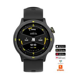 Invicta I-Tech 2 ITECH-001 Herren Uhr - Smartwatch Bewegung - Edelstahl mit schwarzem Zifferblatt - 45 mm