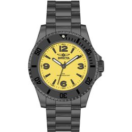 Invicta Specialty 69713 Herrenarmbanduhr - Quartz Uhrwerk - Edelstahl mit gelbem Zifferblatt - 40 mm