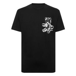 Philipp Plein Round Neck T-Shirt Teddy Glass