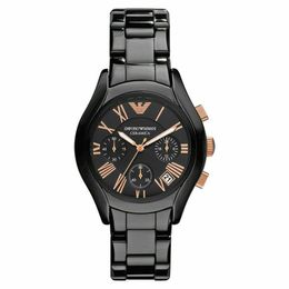 Emporio Armani AR1411 Schwarz Keramik Damenuhr