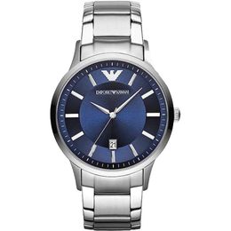 Emporio Armani AR2477 Klassische Herrenuhr mit blauem Zifferblatt
