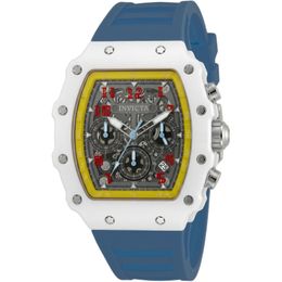 Invicta Racing 69732 Herrenarmbanduhr - Quartz Uhrwerk - Acryl mit Silbernem Zifferblatt - 44 mm