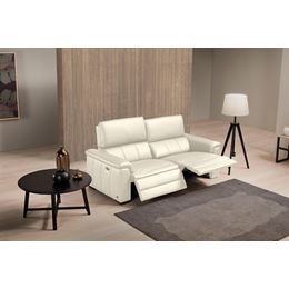 2,5-Sitzer Egoitaliano "Capucine Breite 200cm, hoher Sitzkomfort", beige (cremewei&szlig;), B:200cm H:99cm T:97cm, Sofas, wahlweise mit elektrisch oder manuell verstellbarer Relaxfunktion