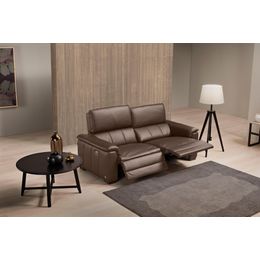 2,5-Sitzer Egoitaliano "Capucine Breite 200cm, hoher Sitzkomfort", braun (chocolate), B:200cm H:99cm T:97cm, Sofas, wahlweise mit elektrisch oder manuell verstellbarer Relaxfunktion