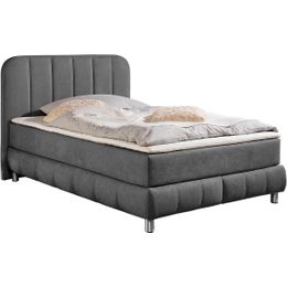 Boxbett Home Affaire, anthrazit, B:147cm L:207cm, Komplettbetten, Boxbett, inkl. Topper