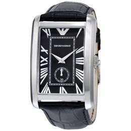 Emporio Armani AR1604 Rechteckig Schwarzes Zifferblatt Herrenuhr