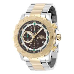 Invicta Pro Diver 50250 Herren Uhr - Quartz Bewegung - Edelstahl mit Braunem Zifferblatt - 54 mm