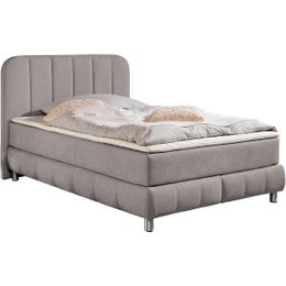 Boxbett Home Affaire, grau, B:147cm L:207cm, Komplettbetten, Boxbett, inkl. Topper