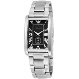 Emporio Armani AR1608 Rechteckig Schwarzes Zifferblatt Herrenuhr