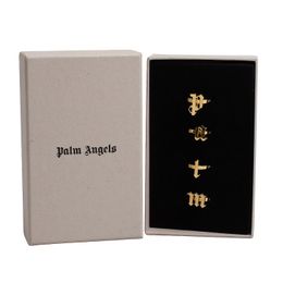 Palm Angels Set von 4 Ringen mit Logo-Buchstaben PMOC015E23MAT0017676
