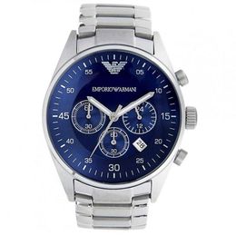 Emporio Armani AR5860 Blaues Zifferblatt Chronograph Herrenuhr