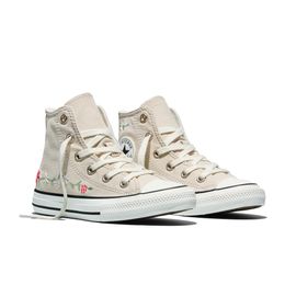 Sneaker Converse "CHUCK TAYLOR ALL STAR", M&auml;dchen, Gr. 27, clear skies, vintage wei&szlig;, schwarz, Textil, Schuhe Sneaker, f&uuml;r Kinder, sportlicher Stil, mit Gummilaufsohle, mit Schn&uuml;rung