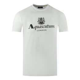 Aquascutum London Aldis Markenlogo Wei&szlig;es T-Shirt