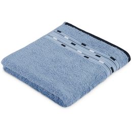 Handtuch M&Ouml;VE FOR FROTTANA "Magic Uni", grau, B:50cm L:100cm, Walkfrottee, Obermaterial: 100% Baumwolle, Handt&uuml;cher, mit Bord&uuml;re aus kleinen Rechtecken