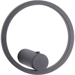 JUST LIGHT LED Wandleuchte "ARCHIE", anthrazit, 1, &Oslash; 22cm H: 22cm, 1 Stk., Leuchten, Dimmbar, IR-FB, Memoryfunktion, USB-Kabel, LED Wandleuchte