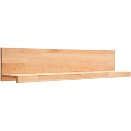 Wandboard MCA LIVING "Fenja Wandpaneel, Wandregal, Regal, Regal mit Boden", kernbuchefarben, B:150cm H:27cm T:22cm, Massivholz, Regale, Wandboard, Massivholz, Kernbuche, 1 Boden mit Blende, Breite 150 cm