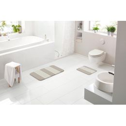 Badematte LINEA DUE "Waymore", beige, H:18mm, Polyester, Badematten, Badematte