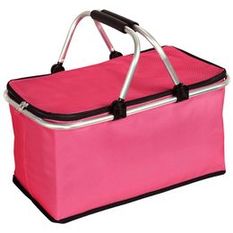 Einkaufskorb Kesper "Volumen ca. 20 Liter, faltbarer Thermokorb", pink, B:50cm H:25,5cm T:29cm, Metall, Polyester, Einkaufsk&ouml;rbe, mit Warm- & Kaltisolierung, der perfekte Begleiter f. jede Gelegenheit