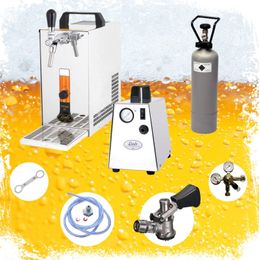 ich-zapfe Komplett Set - Zapfanlage, Bierzapfanlage, Bierkoffer, Durchlaufk&uuml;hler PYGMY 25 1-leitig Trockenk&uuml;hler, 35 Liter/h