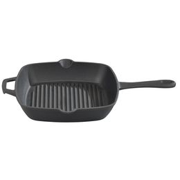 Grillpfanne GSW "Black Iron BBQ", schwarz, B:26cm H:5cm L:26cm, Pfannen, Grillpfanne zur Anwendung auf dem Grill, Feuer oder Backofen