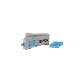 Lindy 40324 - DisplayPort-Port-Schl&uuml;ssel mit 4 Schl&ouml;ssern, Blau