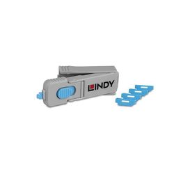 Lindy 40320 - HDMI-Port-Schl&uuml;ssel mit 4 Schl&ouml;ssern, Blau