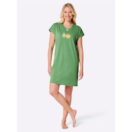 w&auml;schepur Sleepshirt W&Auml;SCHEPUR "Sleepshirts", Damen, Gr. 40/42, Normalgr&ouml;&szlig;en, rot (apfel, wei&szlig;, bedruckt), 100% Baumwolle, gemustert, Kleider Sleepshirt