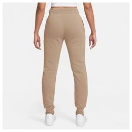 Sporthose Nike SPORTSWEAR "W NSW PHNX FLC MR PANT STD", Damen, Gr. XL, N-Gr, linen, sail, Obermaterial: 80% Baumwolle, 20% Polyester, Hosen Sporthose, aus angerautem Fleece, mit Kordelzug