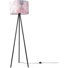 Paco Home Stehlampe "Trina Mero", schwarz, H: 148,5cm, Leuchten, Standleuchte Wohnzimmer Schlafzimmer E27 Hell Pastell Vintage, Stehlampe