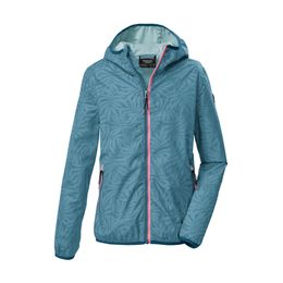 Funktionsjacke Killtec "KOS 163 GRLS JCKT", M&auml;dchen, Gr. 116, blau, Obermaterial: 100% Polyester;Futter: 100% Polyester, Jacken Funktionsjacke, Leichte, wasserdichte M&auml;dchenjacke mit reflektierenden Elementen