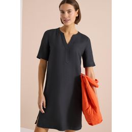 Sommerkleid Cecil, Damen, Gr. L (42), US-Gr&ouml;&szlig;en, volcanic grau, Stoff, 55% Leinen, 45% Viskose, unifarben, comfort fit knieumspielend, Rundhals, normaler Saum, Kleider Sommerkleid, knielang