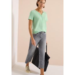 Tunikashirt Cecil, Damen, Gr. L (42), juicy lime, Web, 100% Baumwolle, unifarben, comfort fit normal, ohne Ausschnitt, B&uuml;ndchen, Shirts, aus reiner Baumwolle
