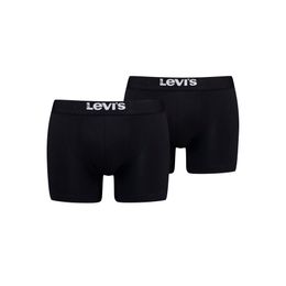 Levi's Boxershorts LEVI'S "LEVIS MEN SLD BASC BOXER BRIEF ORG CO 2P", Herren, Gr. M, schwarz, Obermaterial: 95% Baumwolle, 5% Elasthan, bedruckt, unifarben mit Farbeinsatz, normal, Unterhosen, mit breitem Logobund
