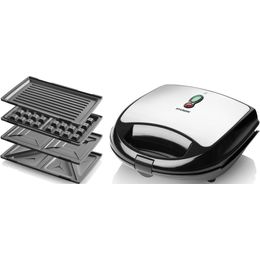 Hyundai Sandwichmaker "HYUSM616", schwarz (silber, schwarz), B:24cm H:9cm T:23cm, Sandwichmaker