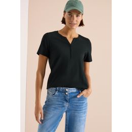 Tunikashirt Cecil, Damen, Gr. L (42), palm breeze gr&uuml;n, Web, 100% Baumwolle, unifarben, comfort fit normal, ohne Ausschnitt, B&uuml;ndchen, Shirts, aus reiner Baumwolle