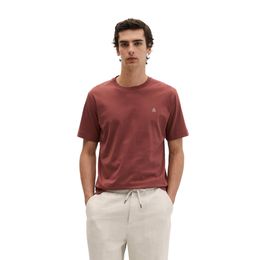 Marc O'Polo T-Shirt MARC O'POLO "aus reiner Bio-Baumwolle", Damen, Gr. L, cedar wood, Obermaterial: 100% Baumwolle, unifarben, Basic, regular fit, Rundhals, normaler Saum, Shirts T-Shirt
