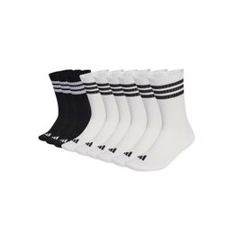 Kurzsocken adidas originals "Socken 3-Stripes Cushioned Sportswear Crew Socks 9P 9er Pack", Herren, Gr. 37-39, bunt (2xwei&szlig;, schwarz), Obermaterial: 59% Baumwolle CO. 37% Polyester PES. 3% Elasthan EL. 1% Polyamid PA., Socken