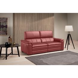2,5-Sitzer Egoitaliano "Capucine Breite 200cm, hoher Sitzkomfort", rot (burgundy), B:200cm H:99cm T:97cm, Sofas, wahlweise mit elektrisch oder manuell verstellbarer Relaxfunktion