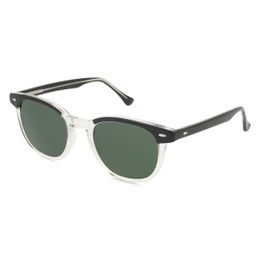 Fielmann MC 610 SUN CL | Unisex-Sonnenbrille | Fassung: Vollrand, Quadratisch, Acetat Spritzguss, Schwarz Kristall | Glasfarbe: G15