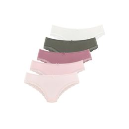 Lascana Slip Damen Gr&ouml;&szlig;e M dunkelgr&uuml;n / ros&eacute; / puder / dunkelpink / wei&szlig;
