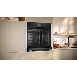 Neff Einbaubackofen "B44CR21N0", Energieeffizienz: A+ (A+++-D), silberfarben, B:59,6cm H:59,5cm T:54,8cm, Back&ouml;fen, Einbaubackofen