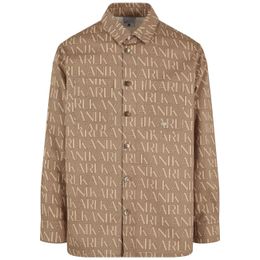 Langarmhemd Karl Kani "Karl Kani Karl Kani Aop Overshirt", Herren, Gr. S, US-Gr&ouml;&szlig;en, light sand, sand, 100% Baumwolle, mehrfarbig, normal, Hemden