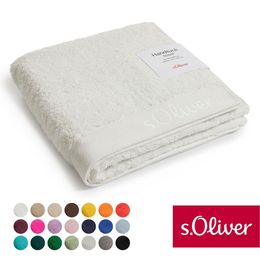 Handtuch s.Oliver "s.Oliver, Premium Qualit&auml;t, 600 gr/m&sup2;, auch als Sets erh&auml;ltlich", beige (ecru), B:50cm L:100cm, Walkfrottier, Baumwolle, Handt&uuml;cher, gro&szlig;e Farbauswahl, auch als Duschtuch, Waschhandschuh, G&auml;stetuch