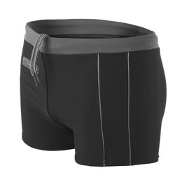 Badehose AQUARTI "Badehose Aquarti Herren Badehose Kurz mit Kontrastpaspel", Damen, Gr. M, N-Gr, schwarz (010 schwarz, grau), Obermaterial: 80% Polyamid PA. 20% Elasthan EL., Badehosen Badehose