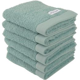 G&auml;stehandtuch Tom Tailor HOME "COLOR BATH", gr&uuml;n (fresh sage), B:30cm L:50cm, Frottier, Frottier, Handt&uuml;cher, 100% Baumwolle, 30x50 cm, uni, gro&szlig;e Farbauswahl