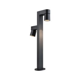 LED Pollerleuchte Paulmann "Kimu IP44 822mm 3000K 2x8W 750lm 230V 70 Anthrazit Aluminium", grau (anthrazit), H:82,2cm T:34,7cm &Oslash;:8cm, Leuchten, LED Pollerleuchte