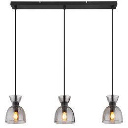 Globo LIGHTING H&auml;ngeleuchte "MASSEY", schwarz matt, H: 120cm, 1 Stk., Leuchten, H&auml;ngelampe Esszimmer-Leuchte Esstischleuchte Wohnzimmer, H&auml;ngeleuchte